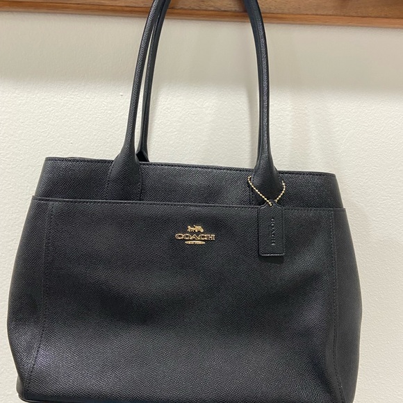 Coach | Bags | Coach Black Leather Tote | Poshmark